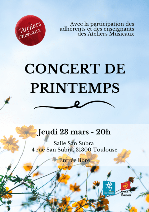 Concert de Printemps 2023 - Ateliers Musicaux
